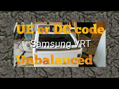 Unbalanced code DC or UE how to fix repair and what parts to order Samsung VRT AquaJet smart care