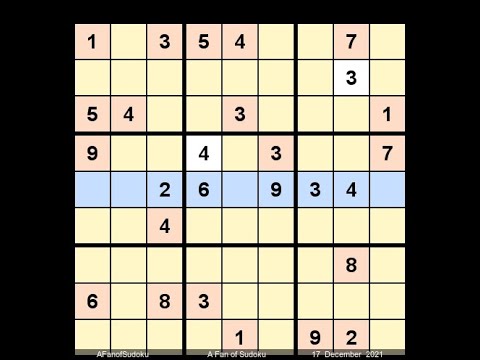 How to Solve New York Times Sudoku Hard December 17, 2021