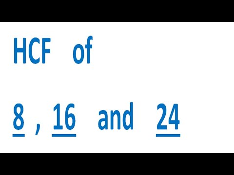 HCF of 8 , 16 and 24