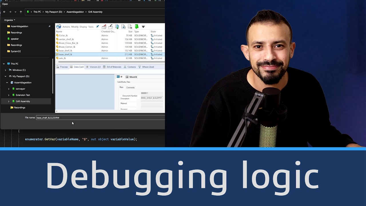 SOLIDWORKS PDM API: Debugging logic