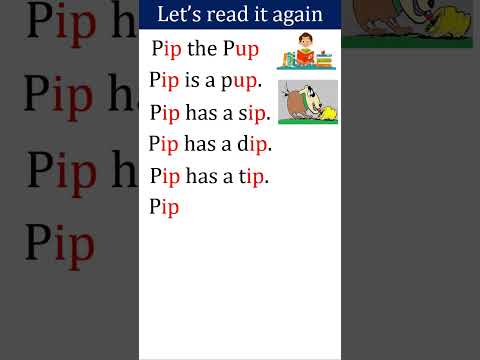 Decodable stories of English Language learner, Pip the pup #shorts