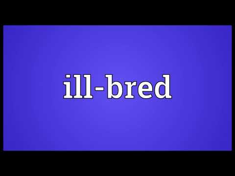 Ill bred Meaning