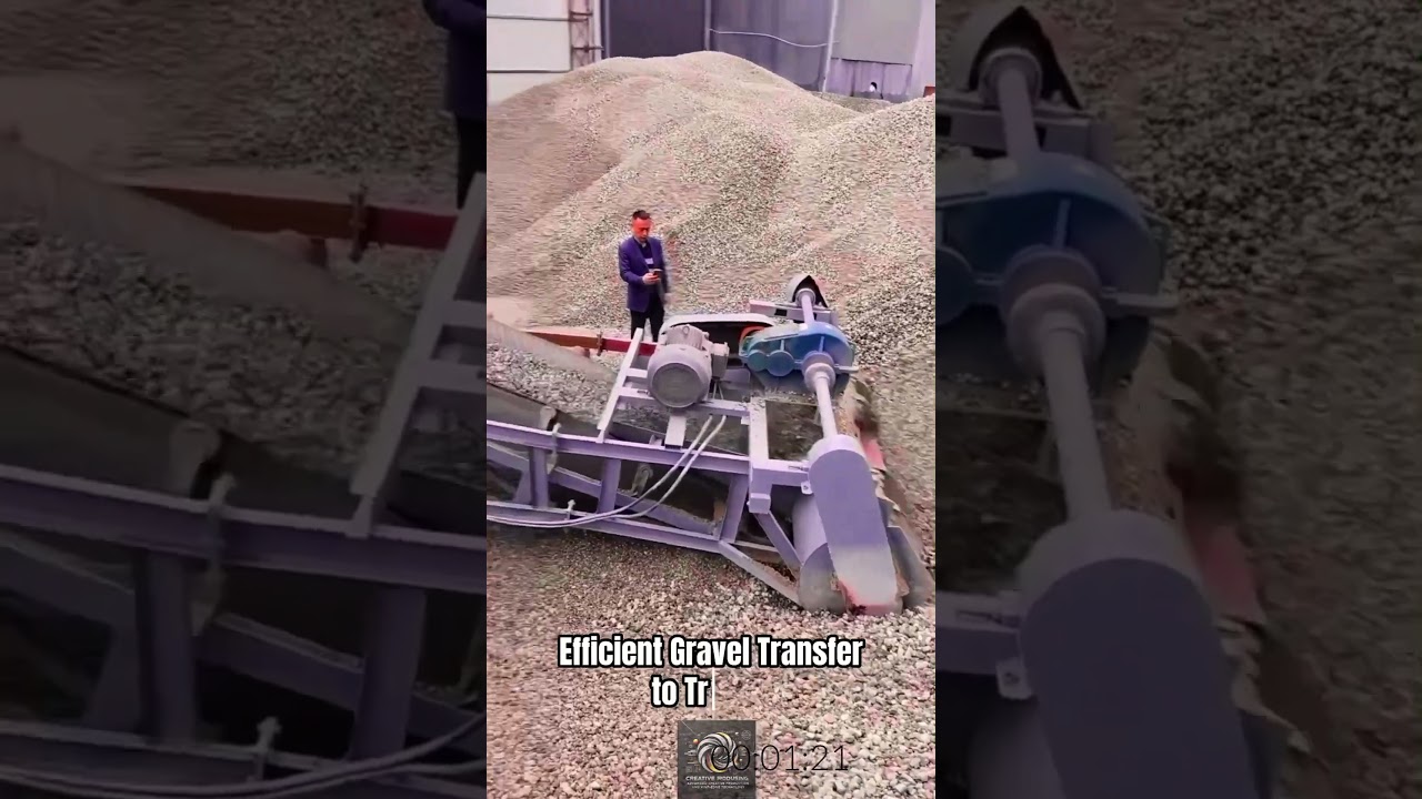 Efficient Gravel Transfer to Trucks with Conveyor Belt Technology