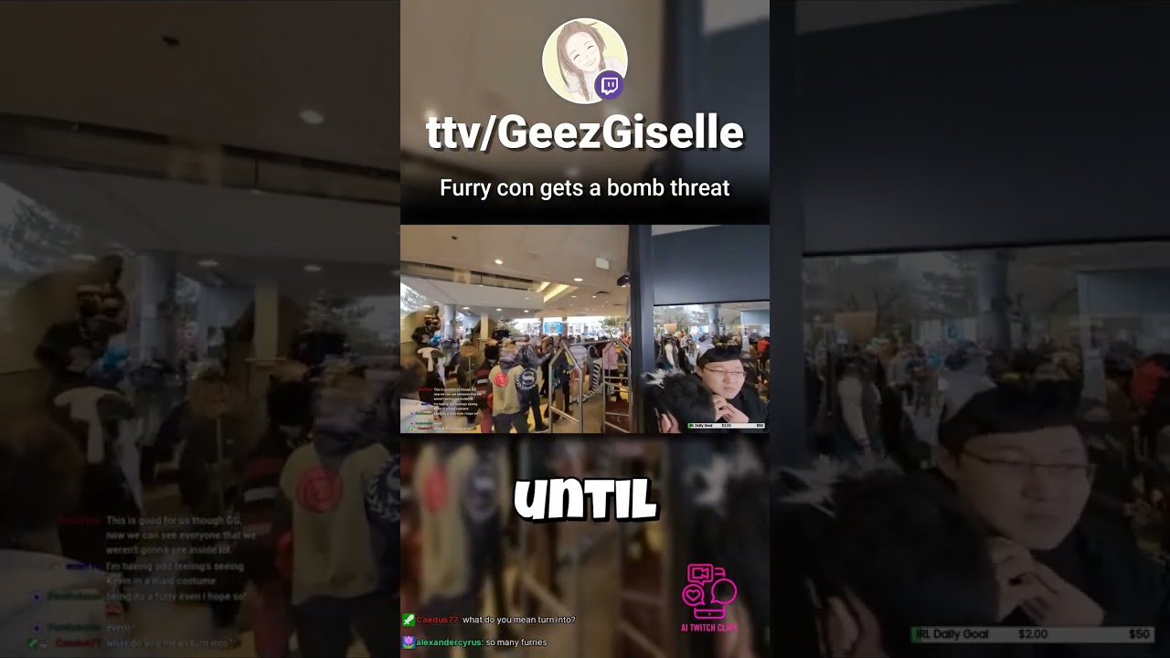 GeezGiselle |  Furry con gets a bomb threat, Just Chatting #short