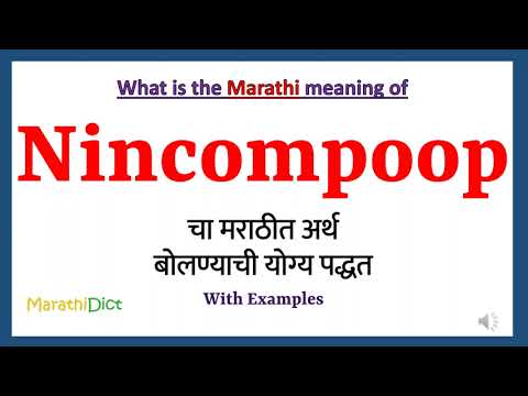 Nincompoop Meaning in Marathi | Nincompoop म्हणजे काय | Nincompoop in Marathi Dictionary |
