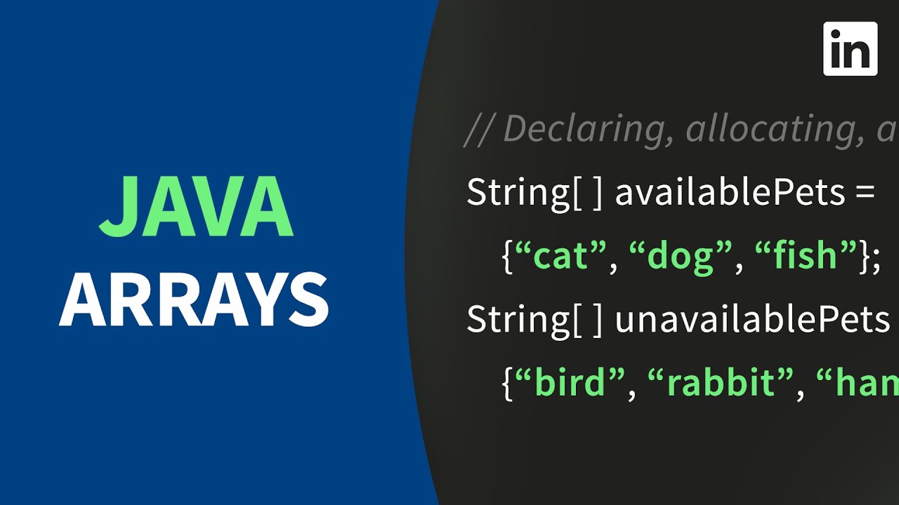 Java Tutorial - Introduction to ARRAYS