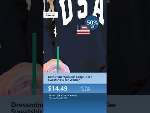 Dressmine Womens Graphic Tee Sweatshirts for Women