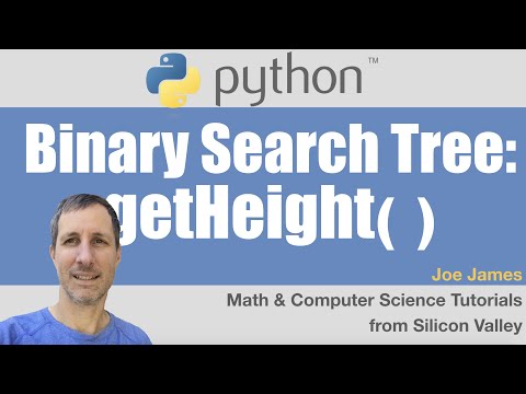 Python: Get Height of a Binary Search Tree