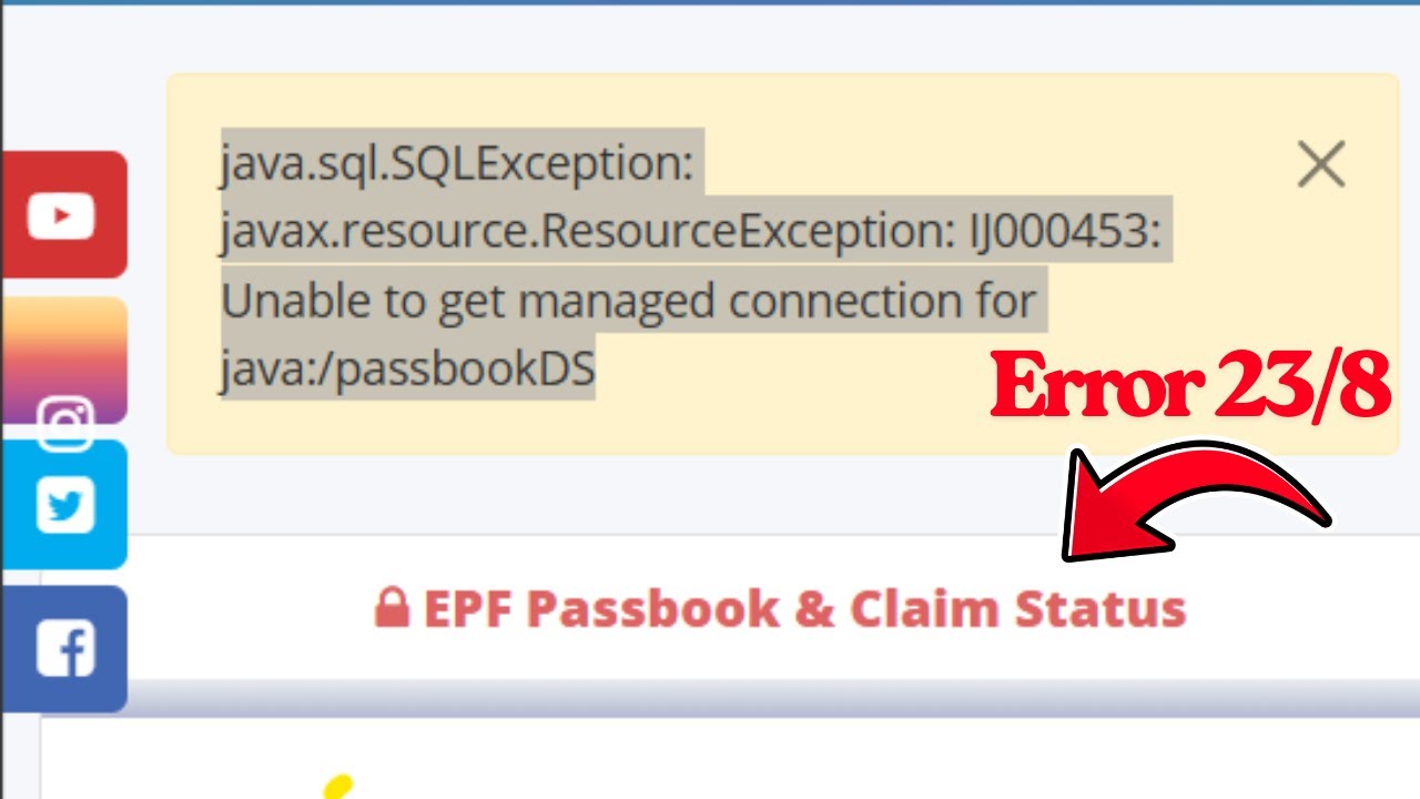 java.sql.SQLException: javax.resource.ResourceException: IJ000453: Unable to get managed connection
