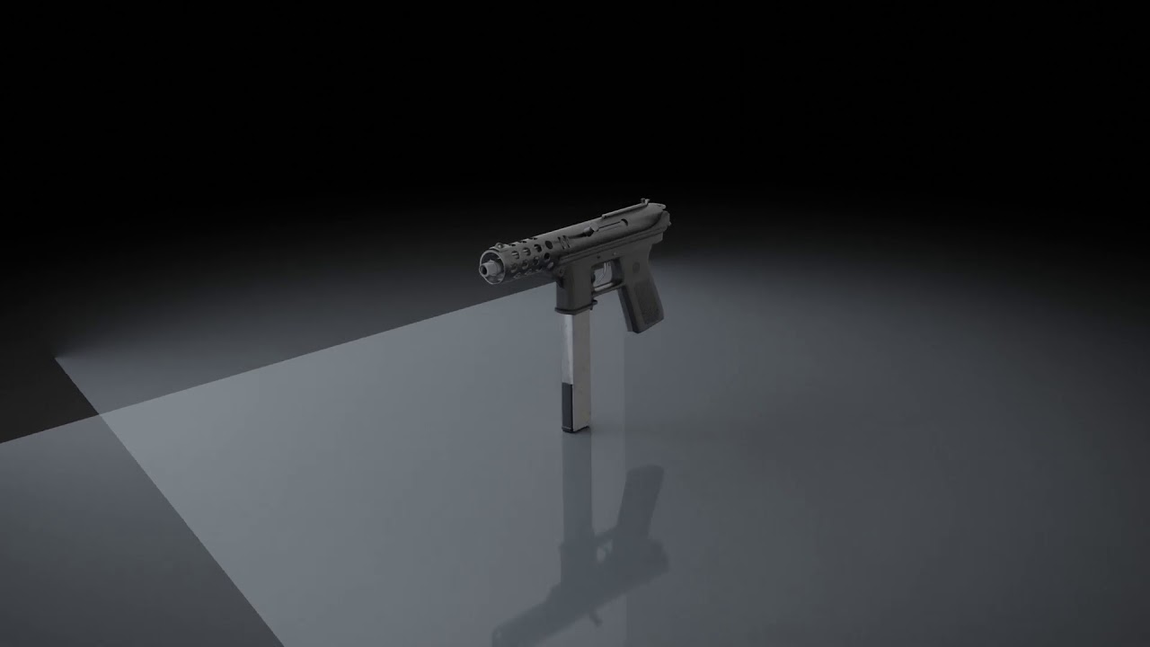 Tec-9 Semi Automatic- 3d Render