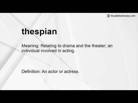 thespian Meaning