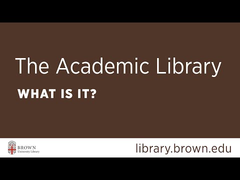The Academic Library: What Is It?