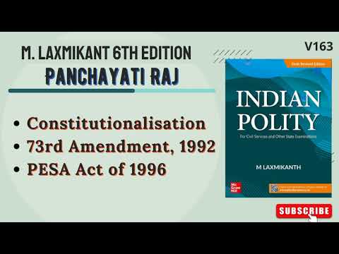 (V163) Constitutionalsation Of Panchayati Raj | PESA Act 1996 | INDIAN Consitution #indianpolity