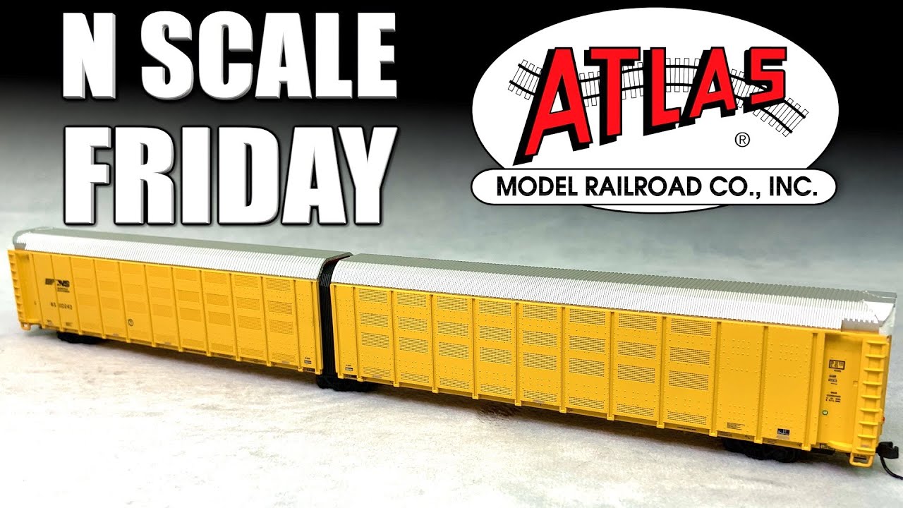 Atlas Articulated Thrall Auto Carrier TTX N Scale Friday Auto Racks N Scale Friday