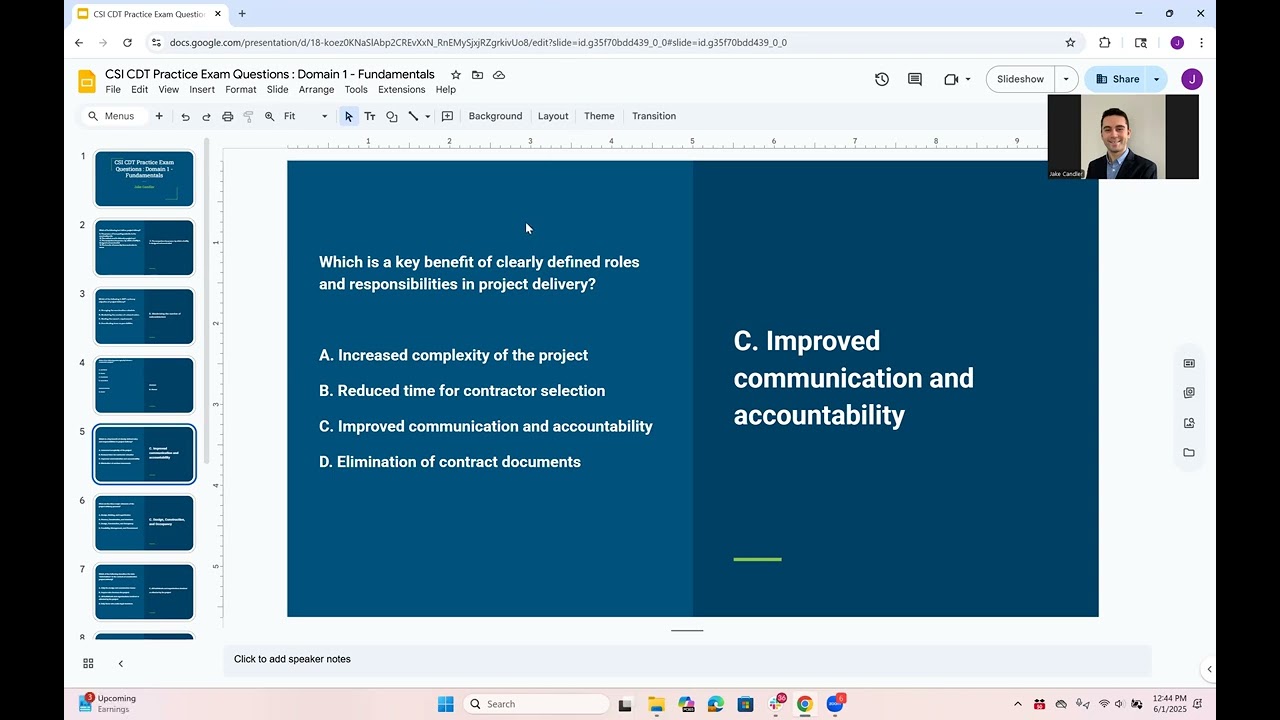 CSI Construction Documents Technologist (CDT) Practice Questions Domain 1 - Fundamentals