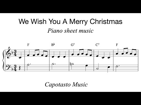 We Wish You A Merry Christmas | Piano sheet music (Free PDF)