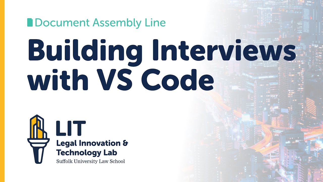 Building Docassemble Interviews with VS Code Workshop