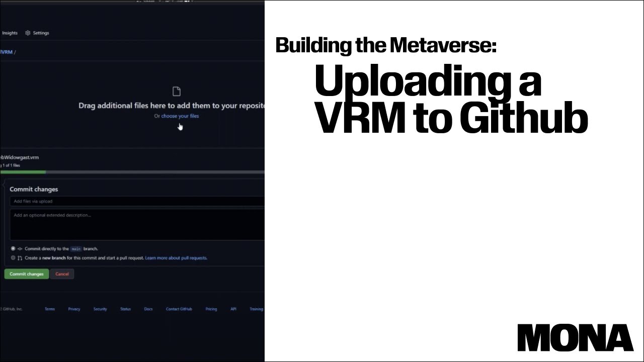 Building the Metaverse : Uploading a VRM to Github