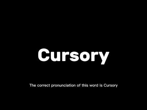New vocabulary of the word cursory | How to pronounce cursory #grammar #englishpronunciationguide
