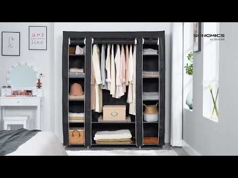 SONGMICS Closet Wardrobe, Portable Closet for Bedroom, Clothes Storage Organizer, 12 Compartments.