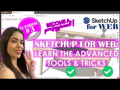 Tutorial 3: SketchUp for Web tools & tricks ( free version of 2022) Easy & Fast