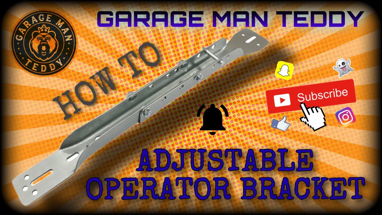 How To install a garage door Adjustable Operator Bracket