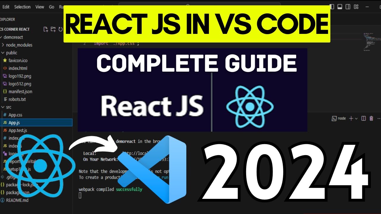 How to Run React JS App in VS Code [2024] Complete Guide | React in VS Code