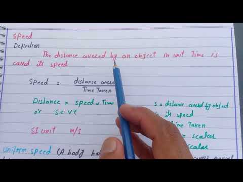 Define Speed class 9 | speed in urdu | class 9 physics | uniform speed