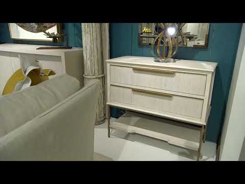 Riggs Sesame White Nightstand from Gabby