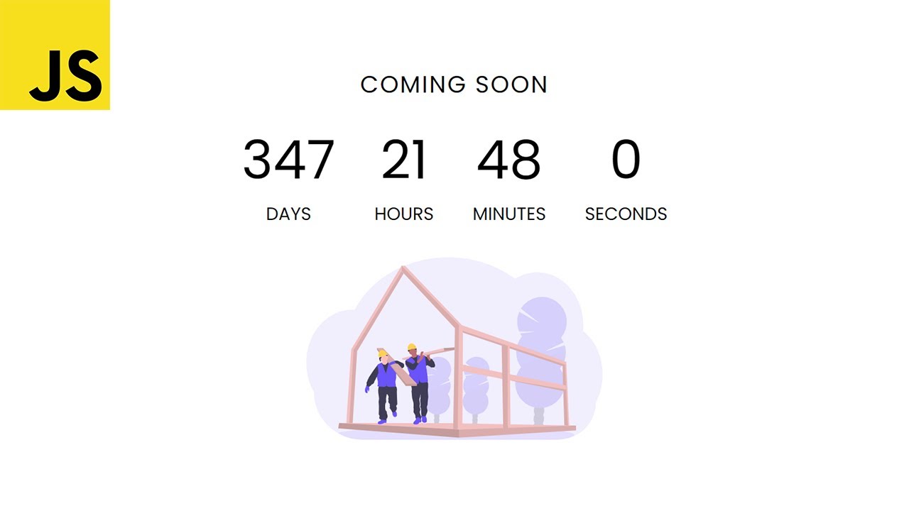 Build A Simple Countdown Timer with JavaScript | Coming Soon Page