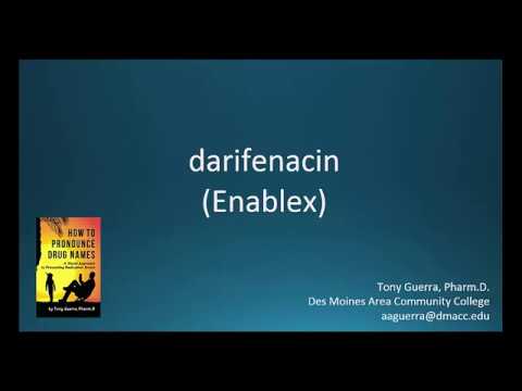 (CC) How to Pronounce darifenacin (Enablex) Backbuilding Pharmacology