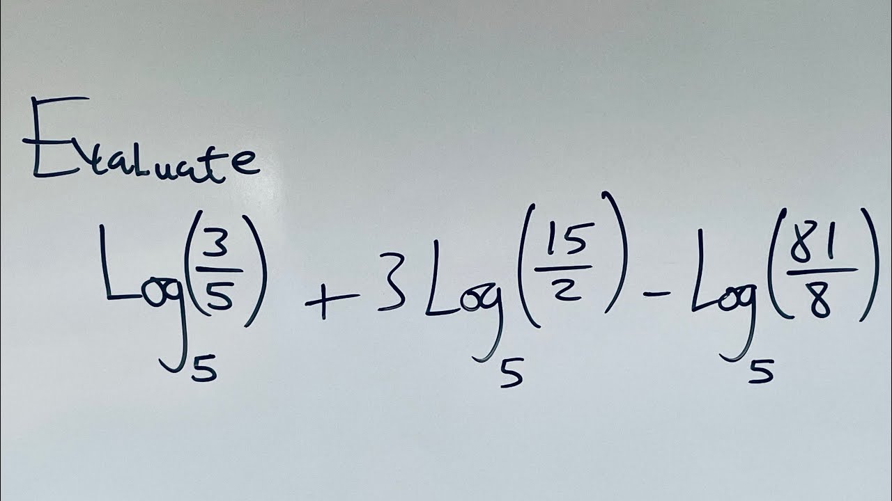 How to evaluate logarithmic question