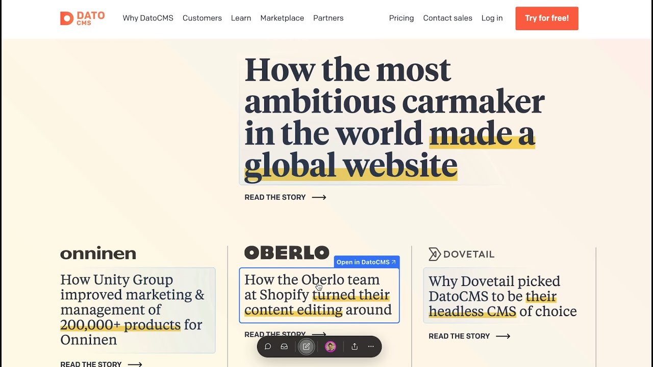 DatoCMS Visual Editing