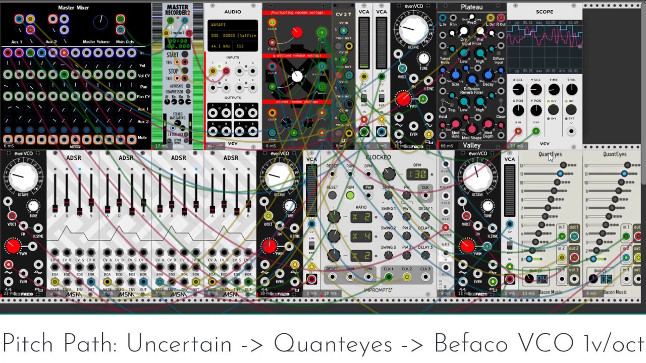 VCV Rack Tutorial - theXOR Uncertain as a Random Synced Gate source