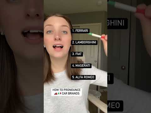 How to pronounce Italian car brands #learnitalian #shorts