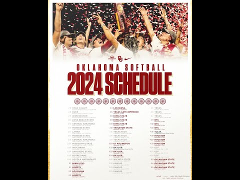 OU Softball: Full schedule is released