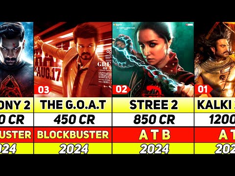 Top 50 Highest GROSSING Indian Movies 2024 | The Greatest of All Time, Stree2, Demonte Colony 2