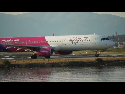 Corfu Airport (CFU) | Afternoon takeoffs and landings | August 2022