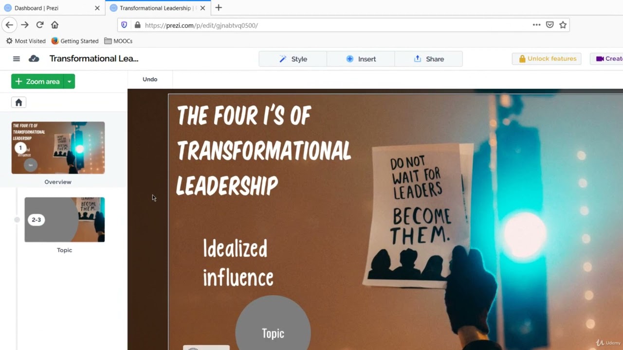 Prezi #5 -- Adding planet topic to a Prezi slide