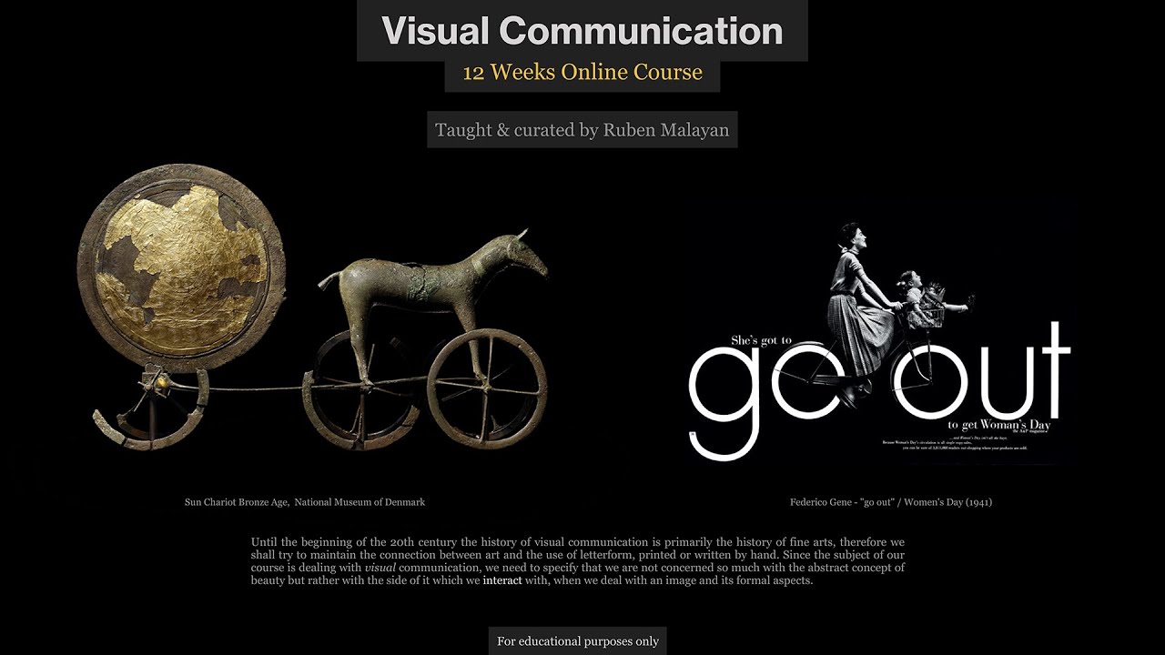 Visual Communication online course by Ruben Malayan