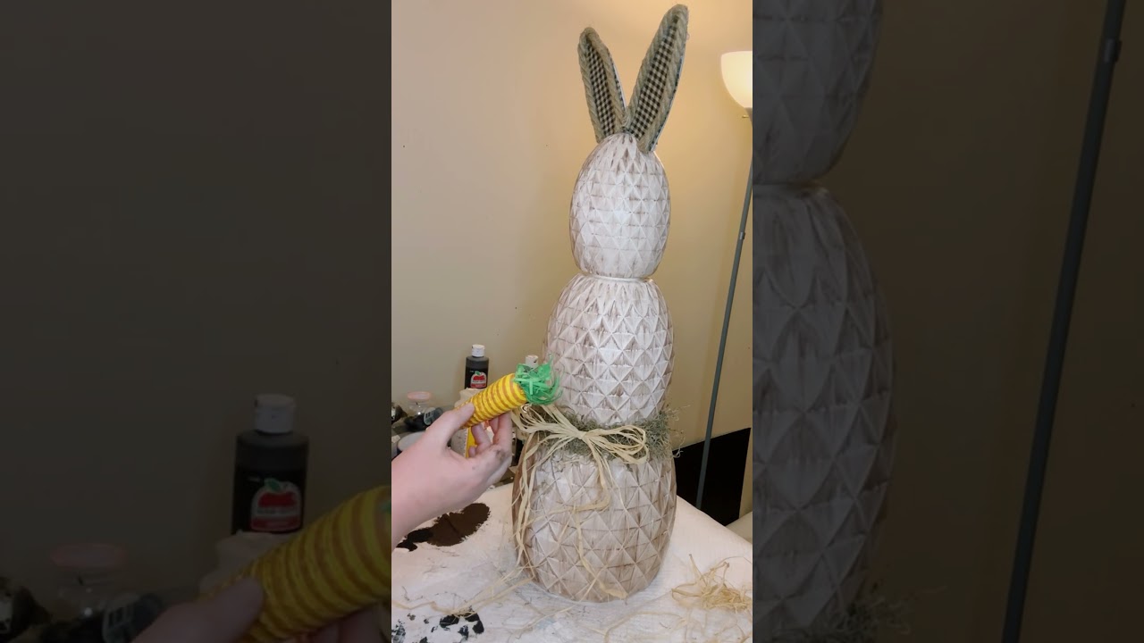 DIY Dollar Tree Stacked Egg Bunny