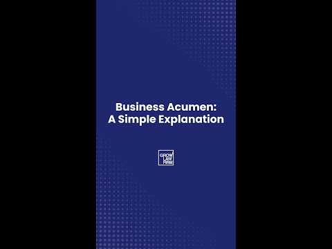 What does 'business acumen' really mean?