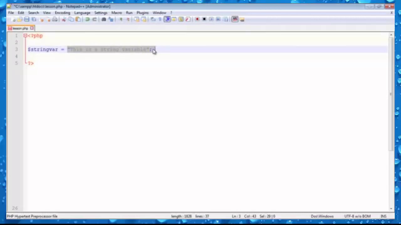 PHP Tutorial for Beginners   Variables 4