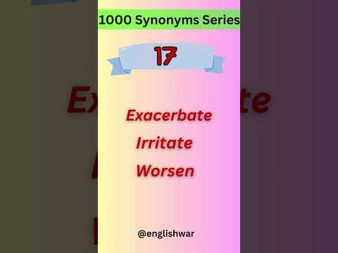 Aggravate synonyms #bank #english #ssc #vocabulary