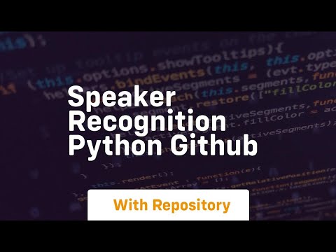 speaker recognition python github