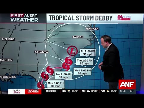 Tropical Storm Debby could bring historic flooding to Georgia | Forecast, impacts and timing