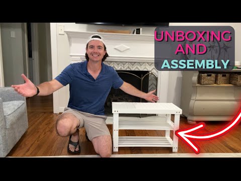 SONGMICS Shoe Rack Bench, 3-Tier Bamboo Shoe Storage Organizer Unboxing and Assembly!