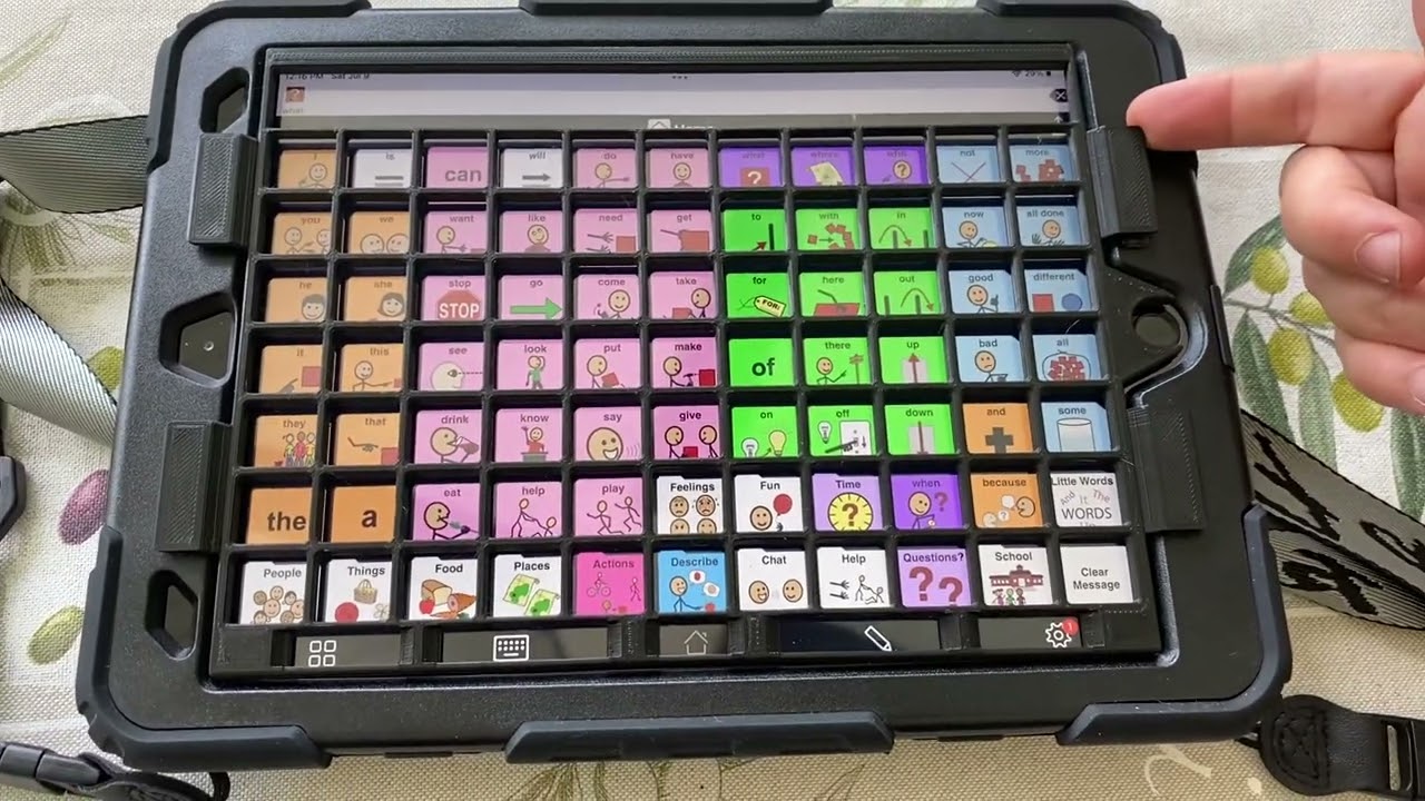 Adapted Creations on Etsy: Keyguard mounting: Raised Tab design. Seymac case for iPad 10.2