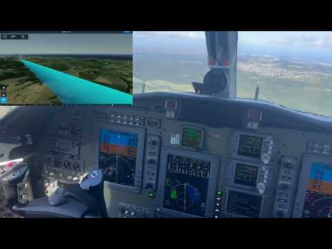 Cessna Citation CJ1+ on final Approach East London Airport South Africa