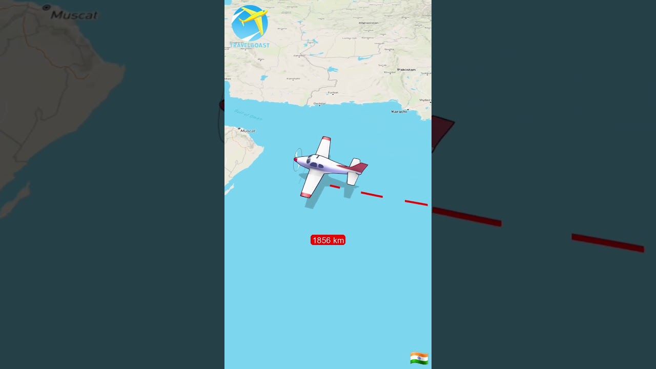 india to oman | Travel map animation #map #facts